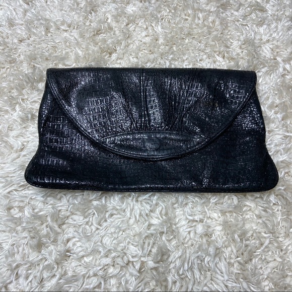 Lauren Merkin | Bags | Lauren Merkin Black Shiny Clutch Bag | Poshmark